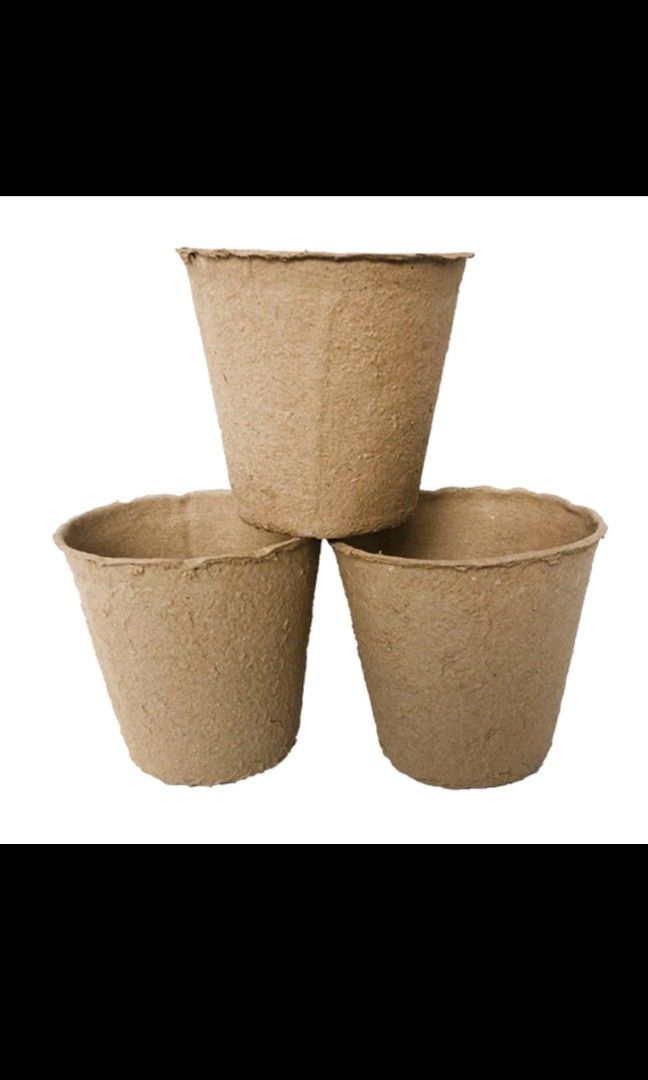 Biodegradable Paper pulp pot, Furniture & Home Living, Gardening, Pots ...
