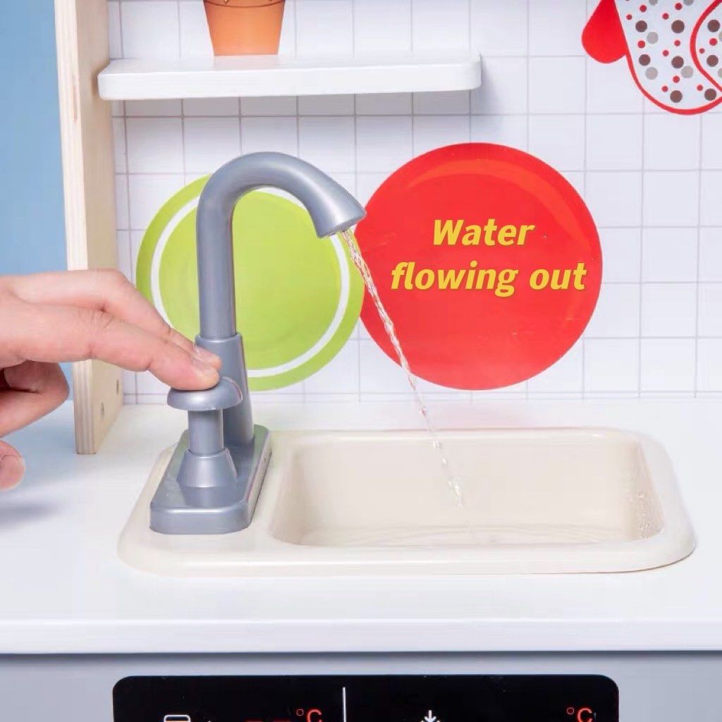 BNIB Montessori Kids Water-Circulating Kitchenette Wooden Kitchen ...