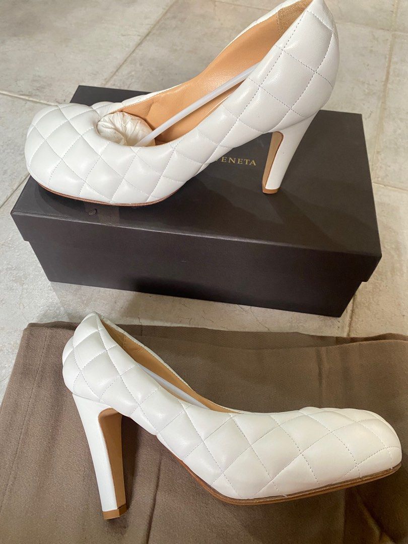 Bottega Veneta Bloc Leather Heels, Women's Fashion, Footwear, Heels on ...