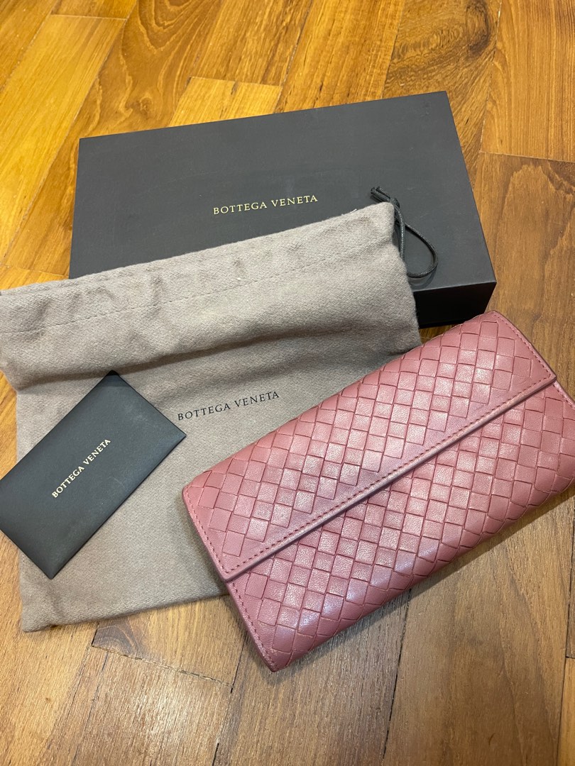 Bottega Veneta Long Wallet, Luxury, Bags & Wallets on Carousell