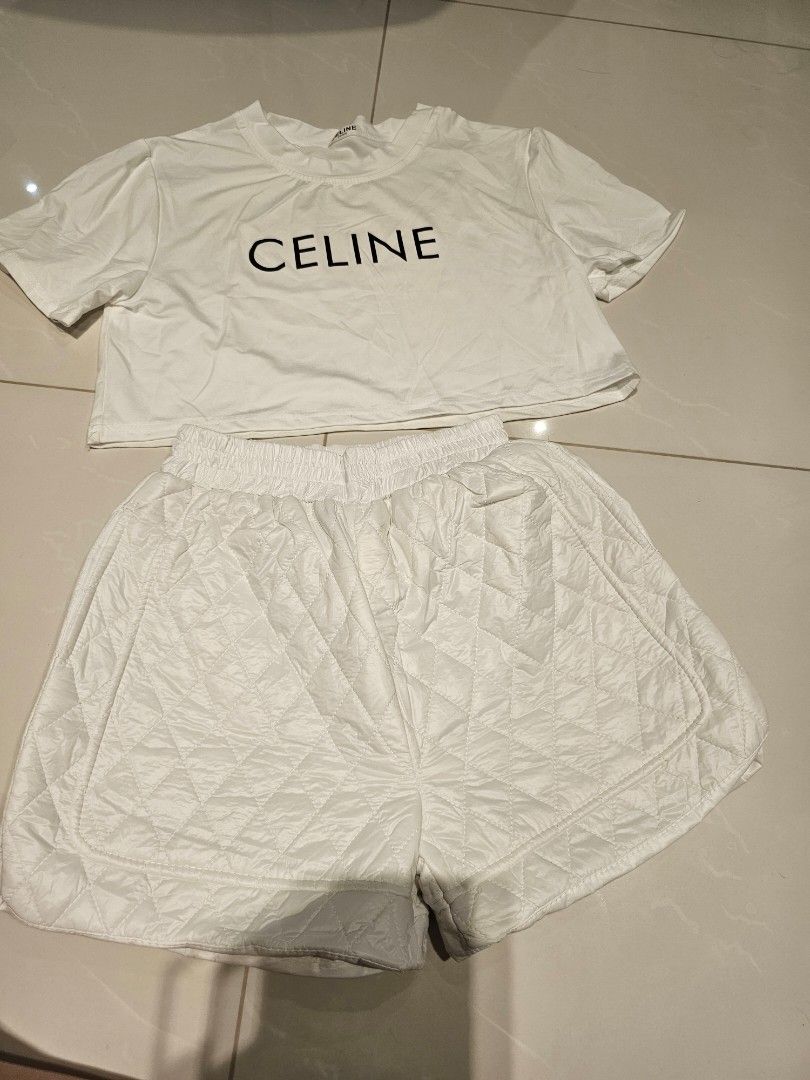 Brand new cropped top and puff shorts, Women's Fashion, Dresses & Sets ...