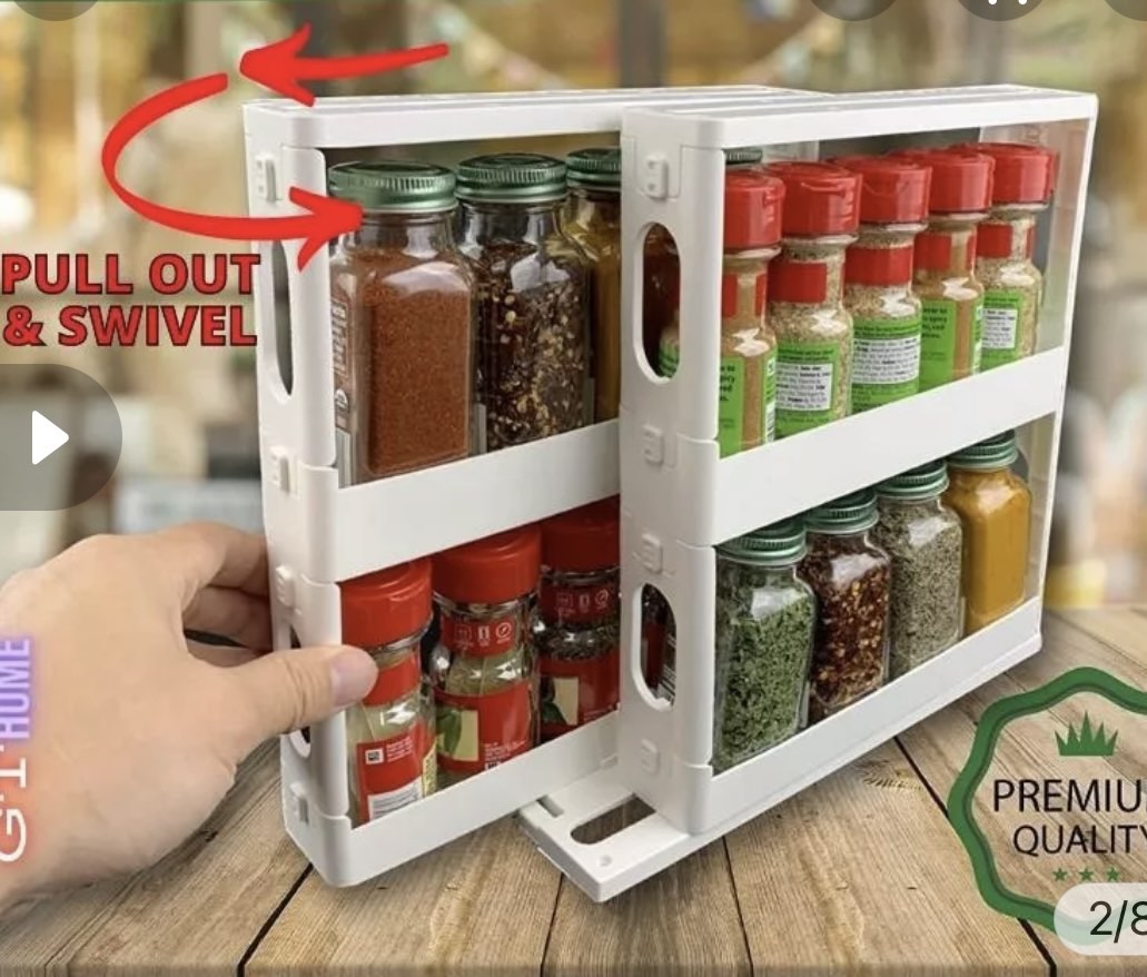 Brand new spices and seasoning Organization swivel rack (Rack only ...