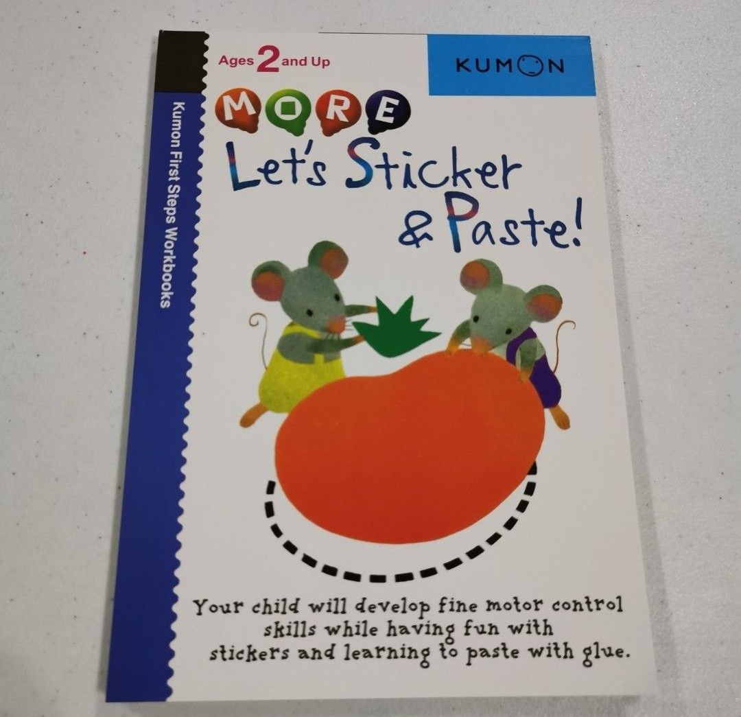 Brandnew Kumon Let's sticker and paste kids activity educational work ...