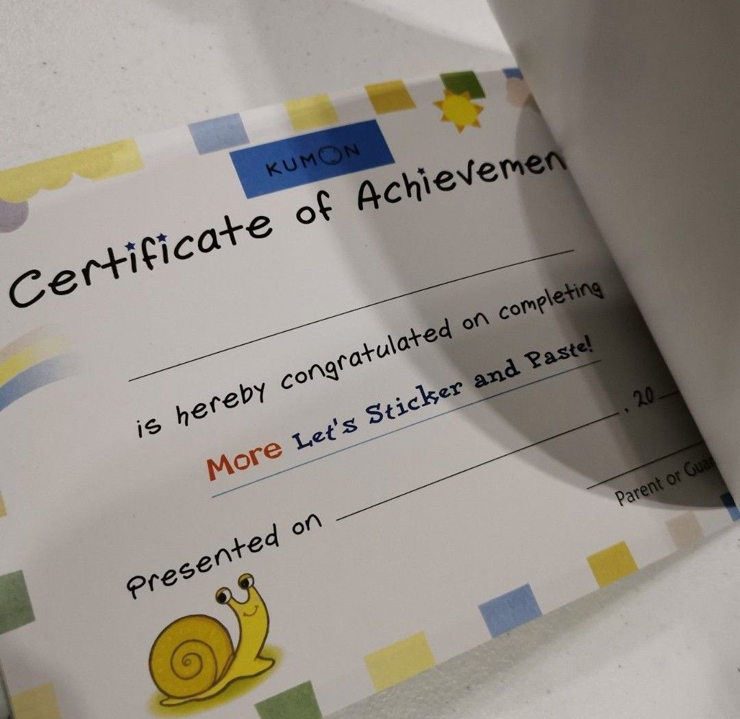 Brandnew Kumon Let's sticker and paste kids activity educational work ...