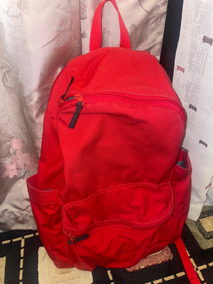 Bright Red Backpack, Women's Fashion, Bags & Wallets, Backpacks on ...