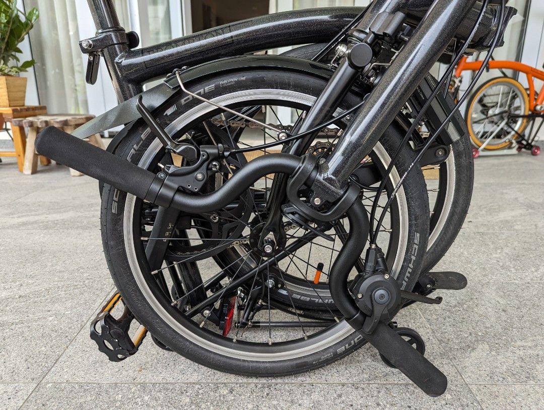 Brompton P Line Black with additions, Sports Equipment, Bicycles ...