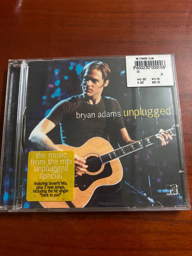 bryan adams unplugged, Hobbies & Toys, Music & Media, CDs & DVDs on Carousell