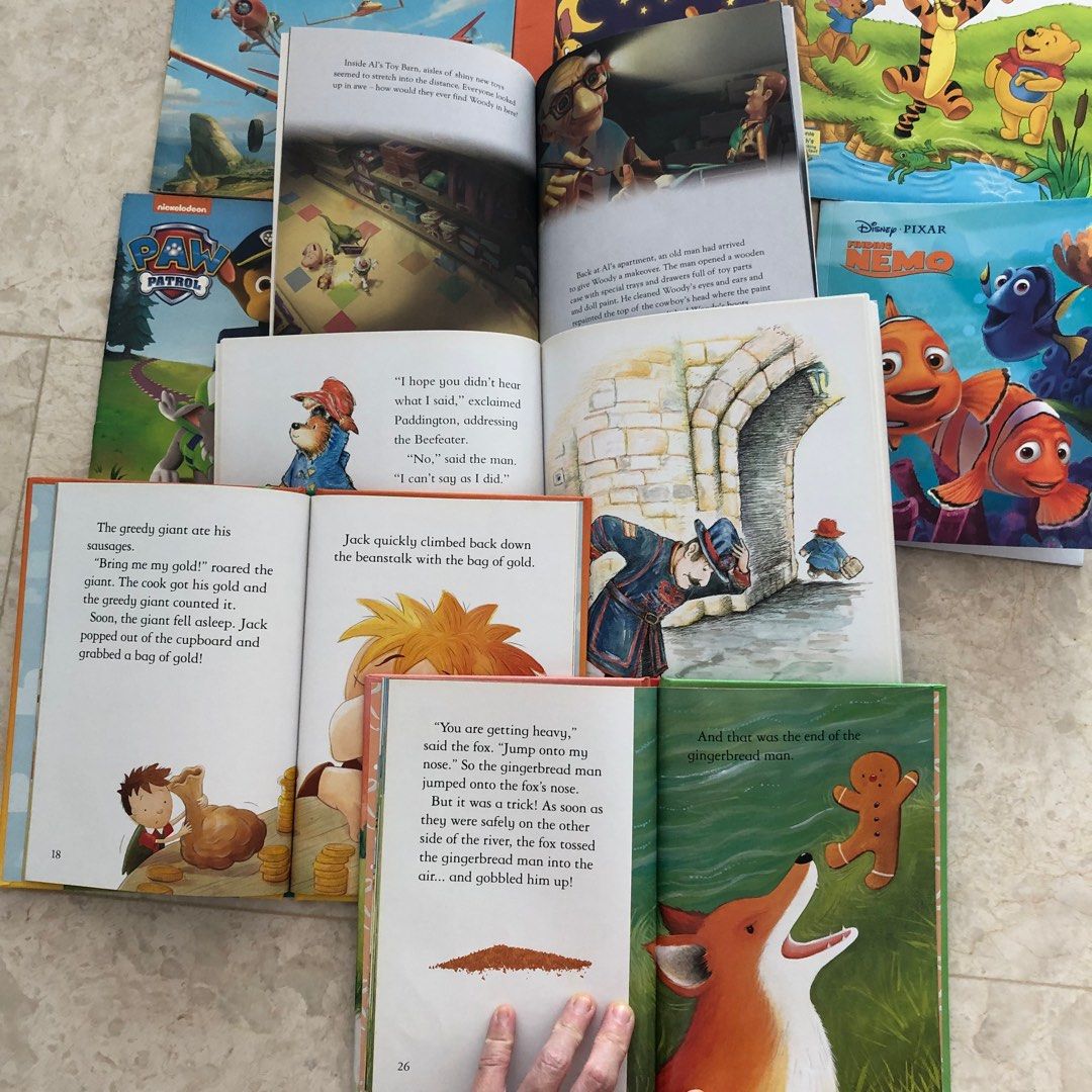 Bundle of 10 English Disney Nickelodeon Paddington Bear soft cover ...