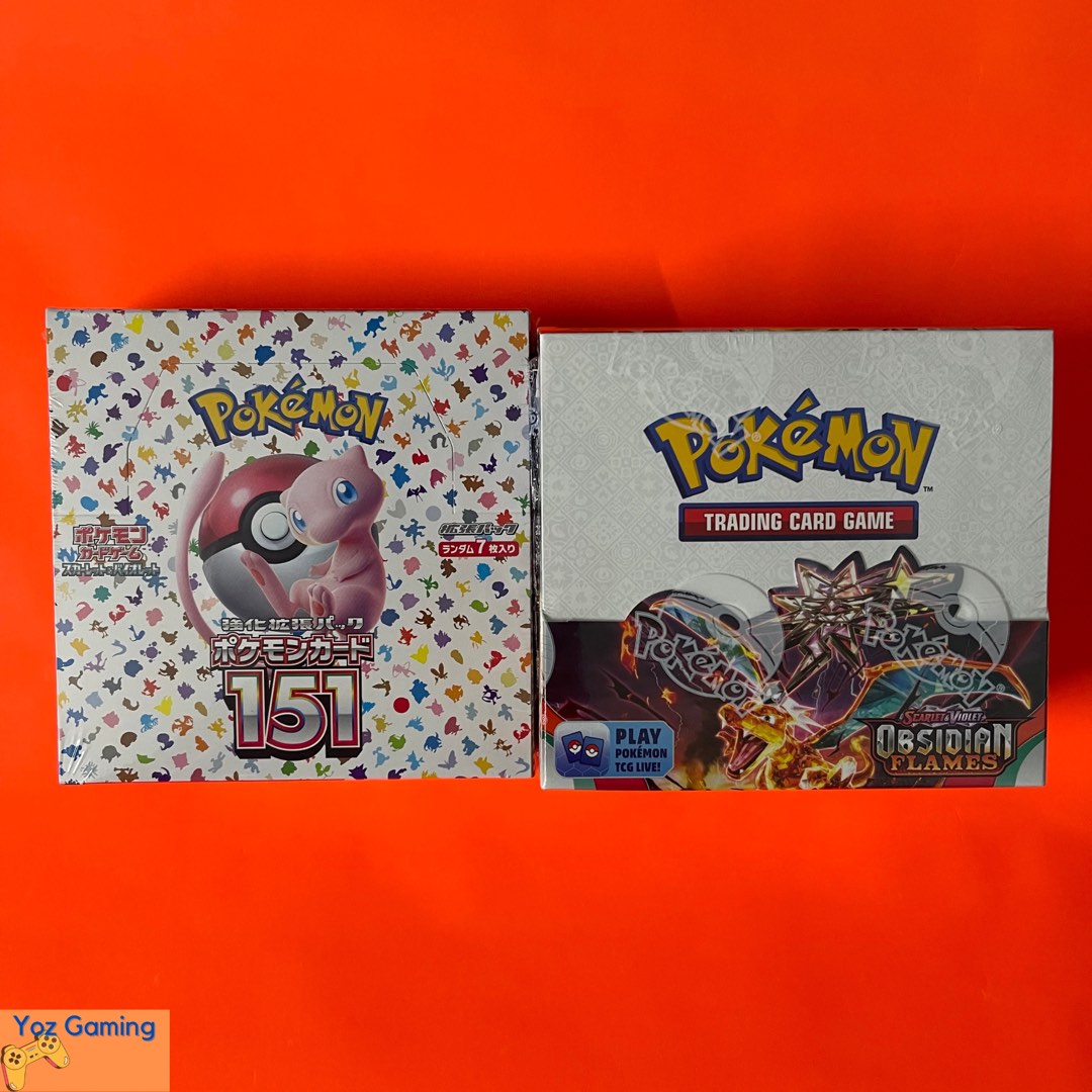 [Bundle Set] Pokemon 151 Japanese & Obsidian Flame Booster Box, Hobbies ...