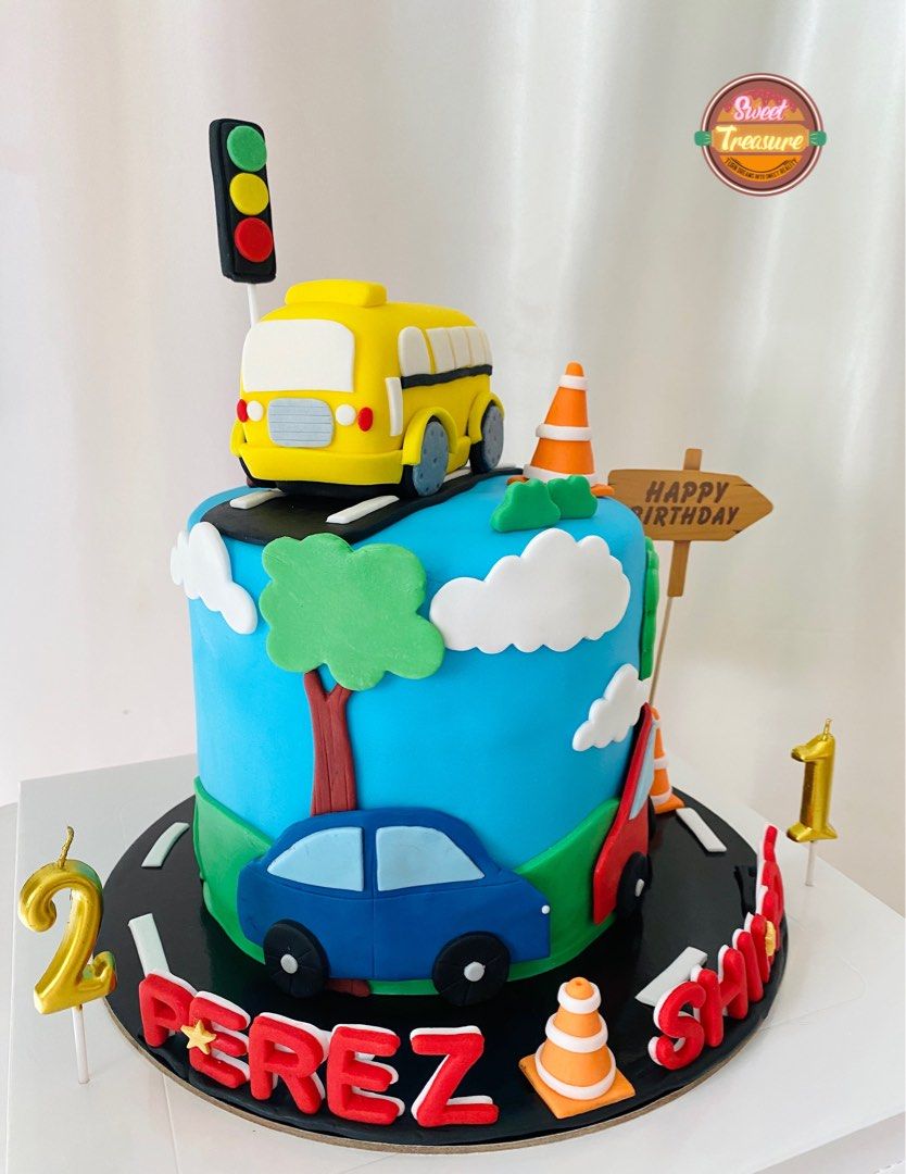 Bus car cake, Food & Drinks, Homemade Bakes on Carousell