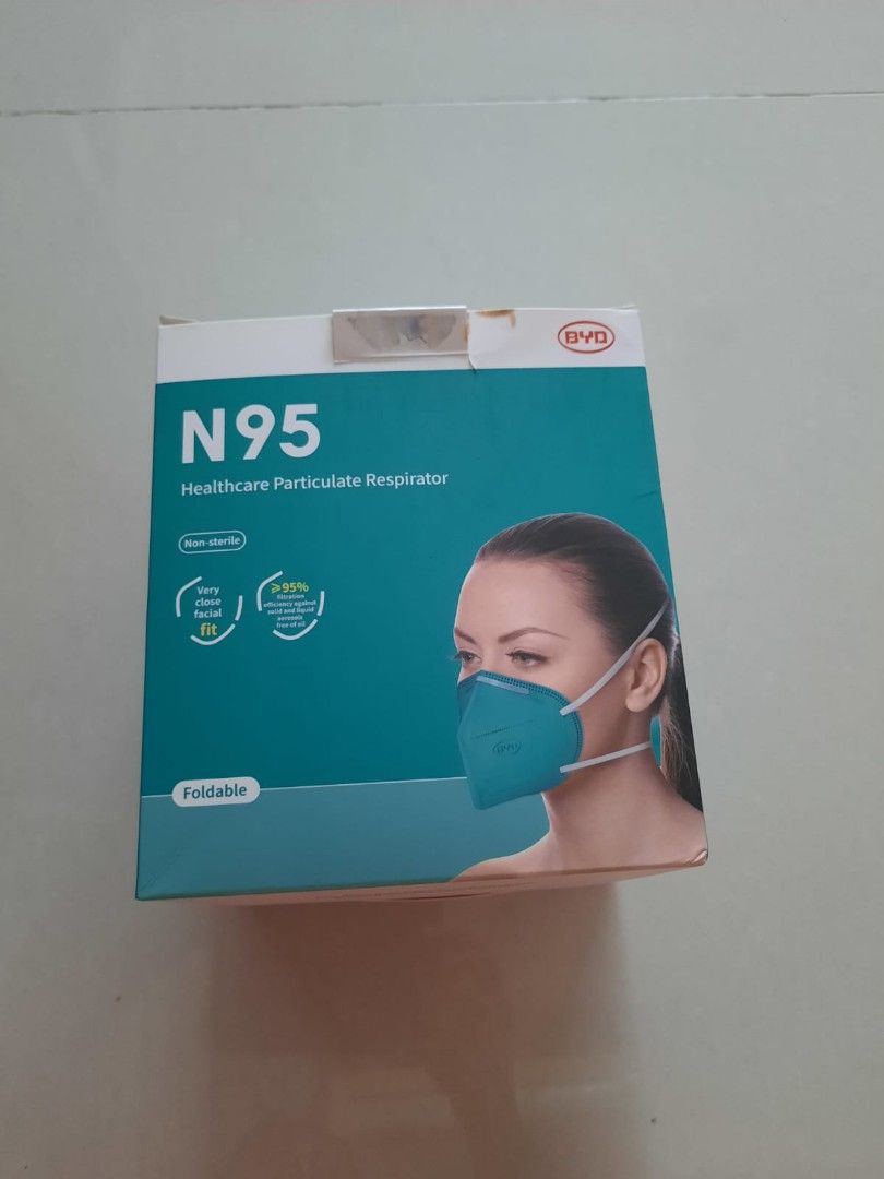 BYD N95 Mask, Health & Nutrition, Face Masks & Face Shields on Carousell