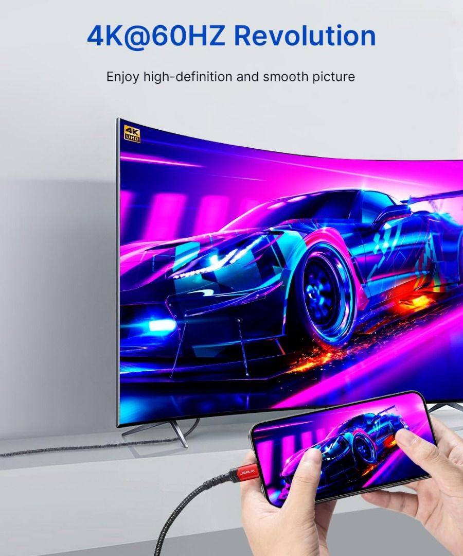 c0618 JSAUX USB C to HDMI Cable 10ft/3 (4K@60Hz), Computers & Tech ...