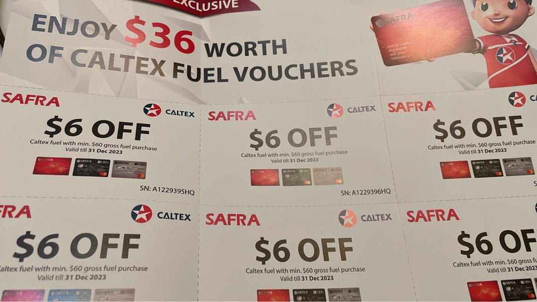 Caltex vouchers, Tickets & Vouchers, Vouchers on Carousell