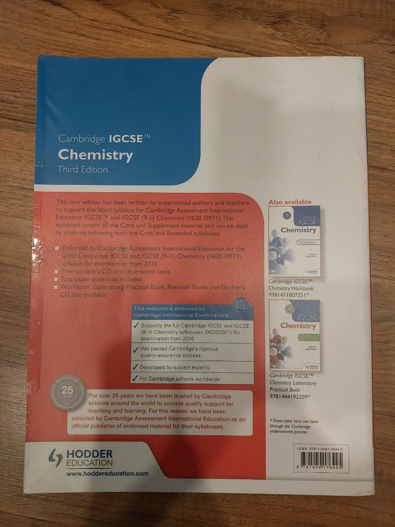 Cambridge IGCSE Chemistry Third Edition Hodder Education, Hobbies ...
