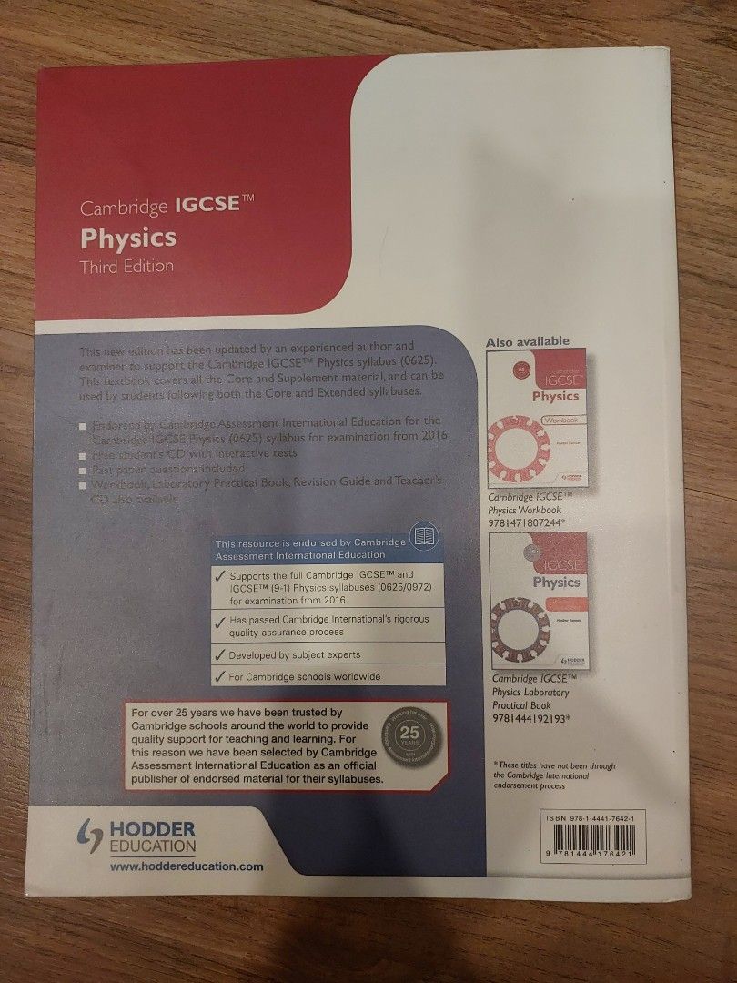 Cambridge IGCSE Physics Third Edition Hodder Education, Hobbies & Toys ...