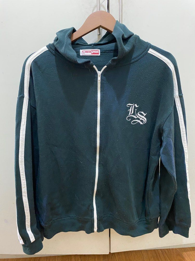 Campus DLSU La Salle green jacket with hoodie, Men's Fashion, Coats ...