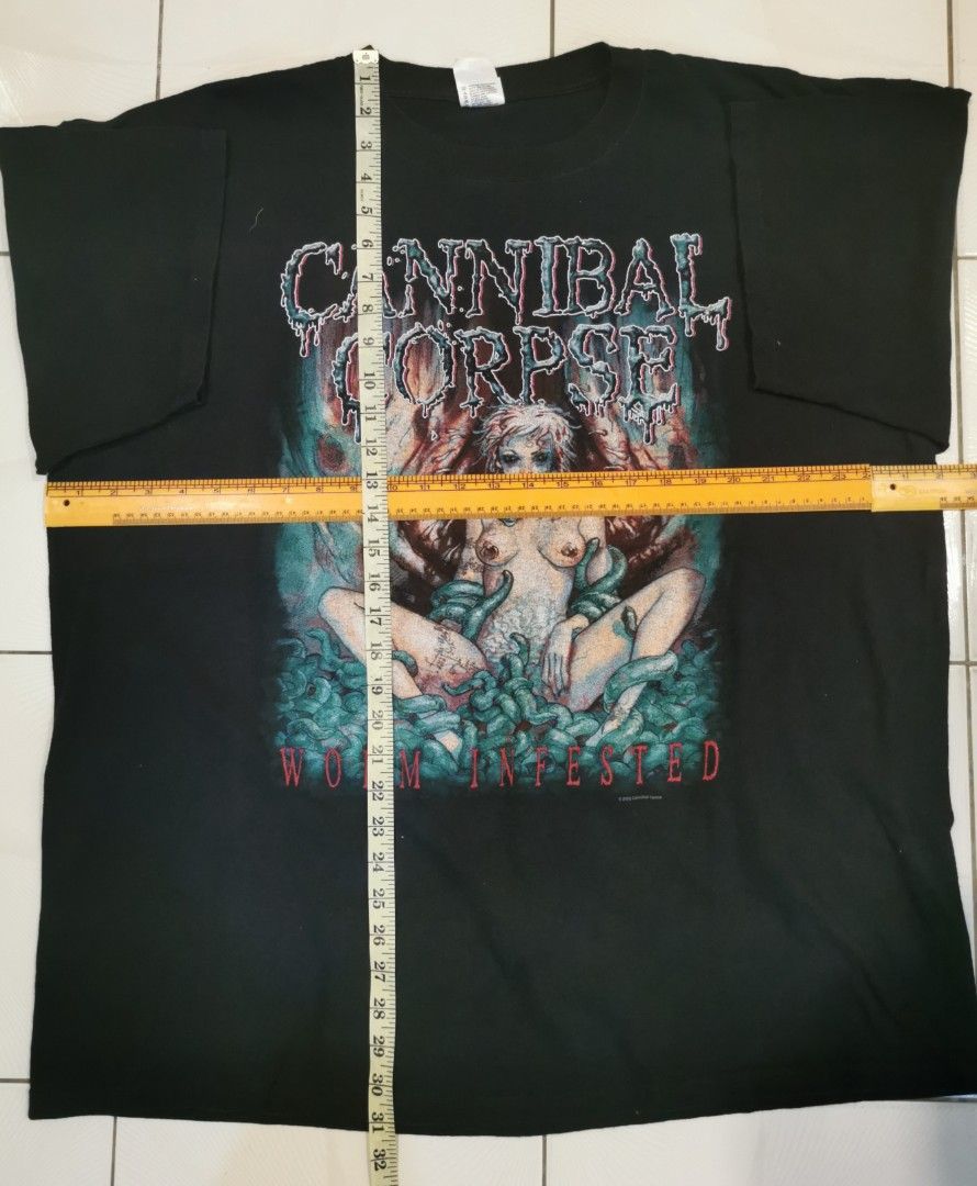 Cannibal corpse worm infested 2002, Men's Fashion, Activewear on Carousell