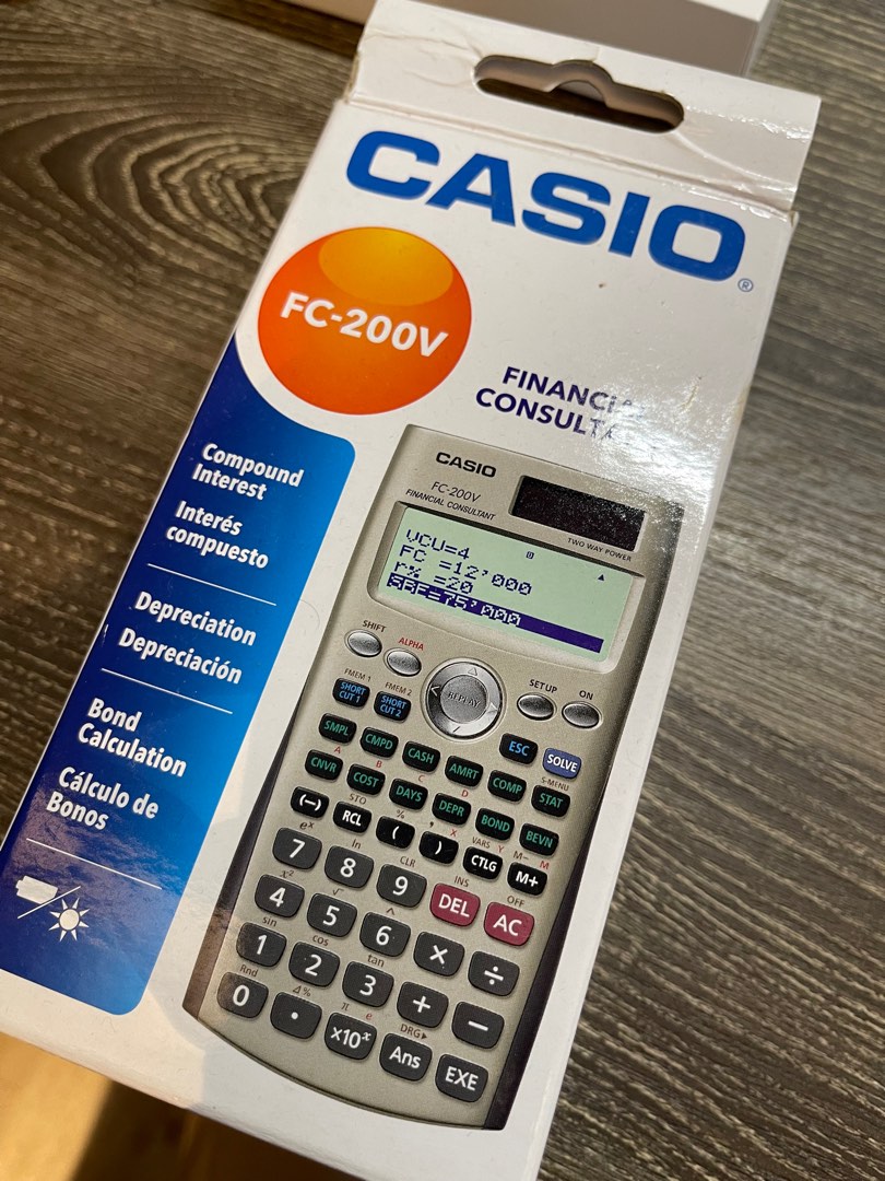 Casio FC-200v Financial Calculator, Hobbies & Toys, Stationery & Craft ...