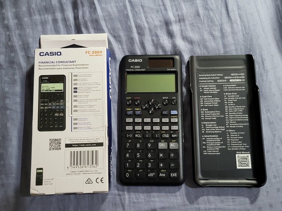 Casio FC-200v Financial Calculator 2nd edition, Hobbies & Toys ...