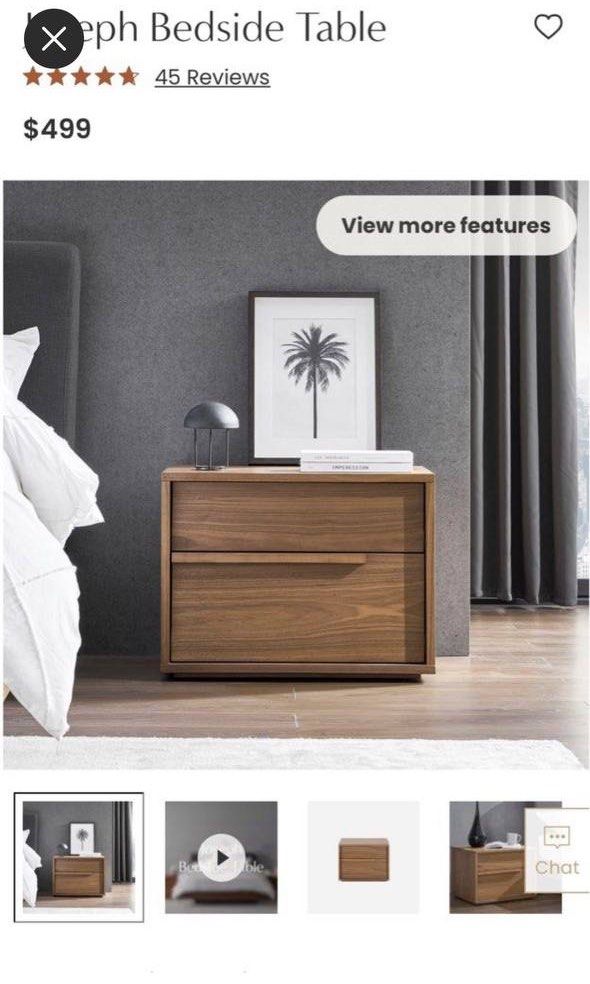 Castlery Joseph Bedside Table, Furniture & Home Living, Furniture ...