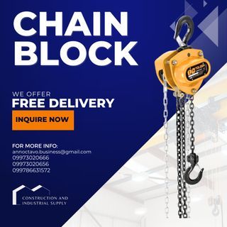 Chain Block | Manual Hoist | Lifting Equipment | Heavy Lifting ...