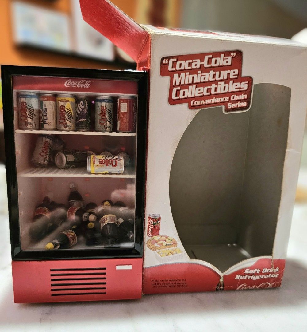 Coca-Cola Miniature Open Chiller And Refrigerator, Hobbies & Toys ...