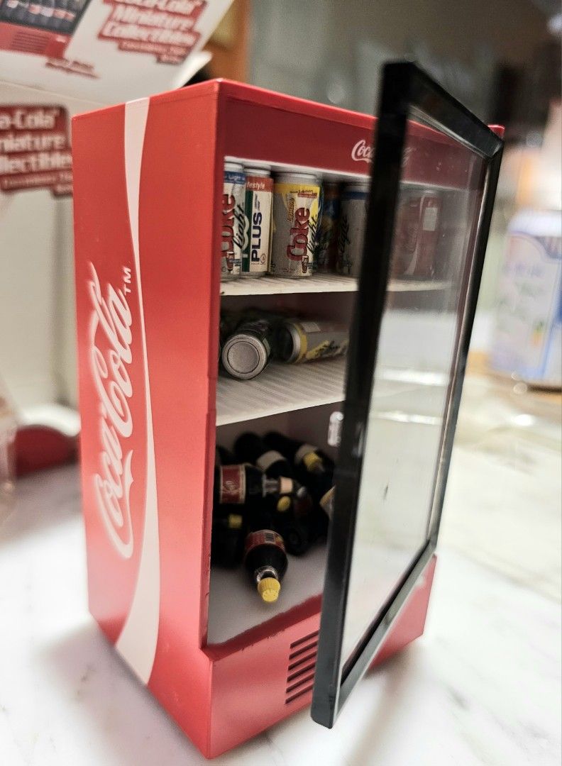 Coca-Cola Miniature Open Chiller And Refrigerator, Hobbies & Toys ...
