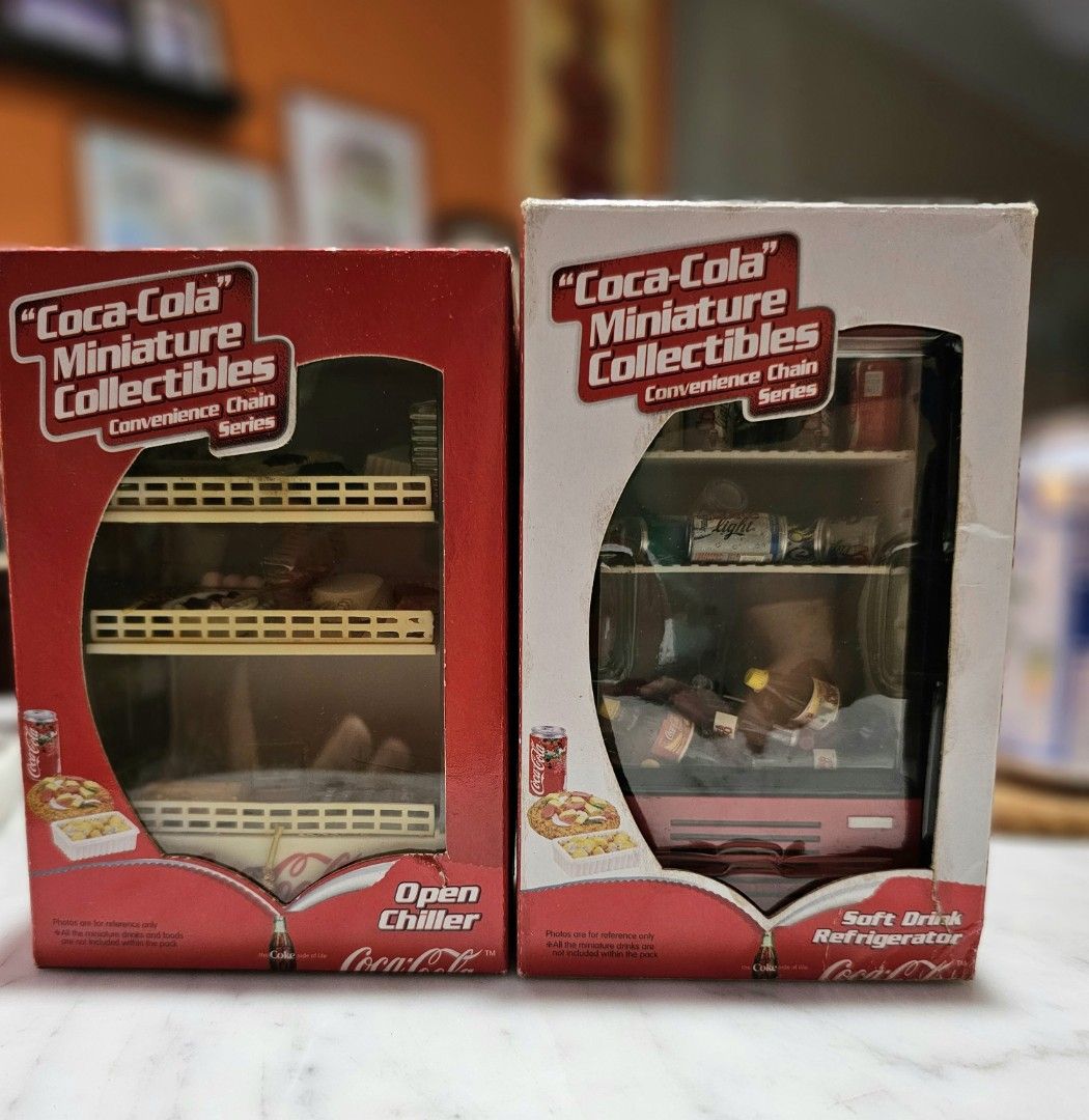 Coca-Cola Miniature Open Chiller And Refrigerator, Hobbies & Toys ...