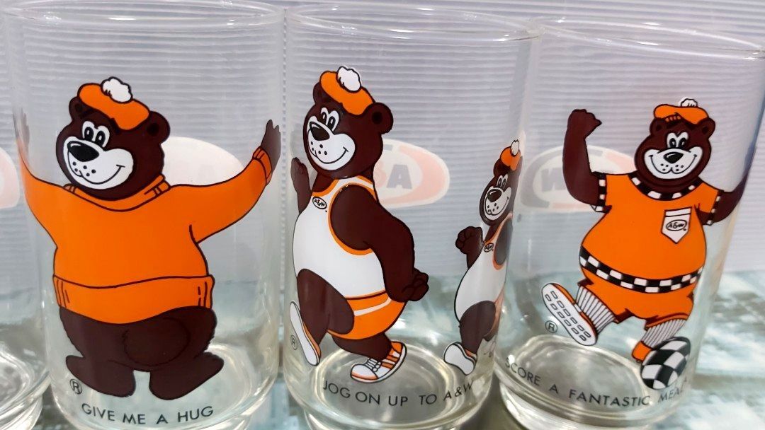 (Complete Set) A&W Vintage Glasses Collection, Hobbies & Toys ...