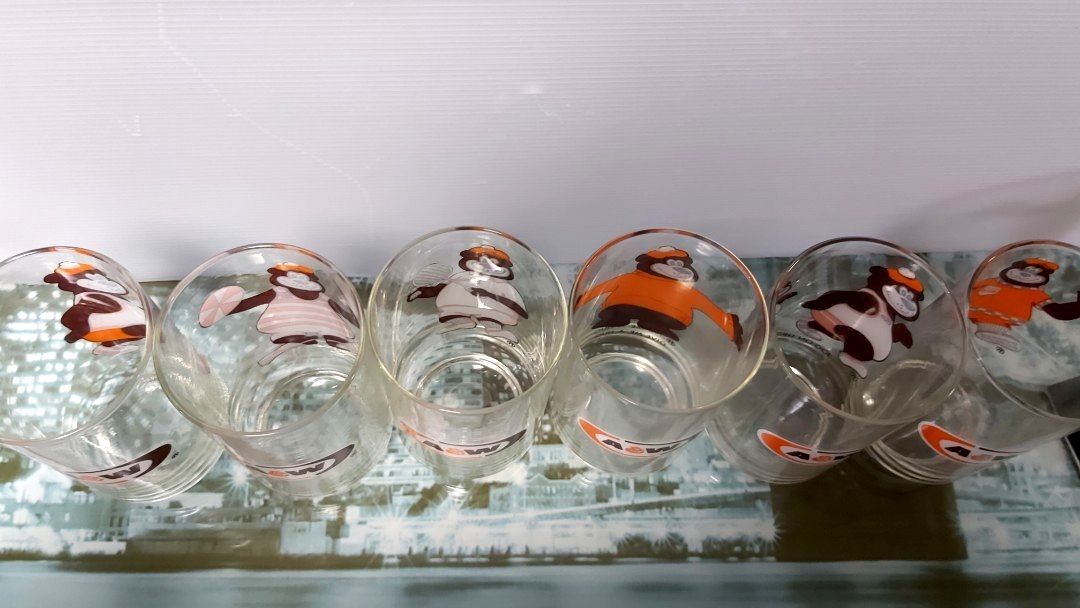 (Complete Set) A&W Vintage Glasses Collection, Hobbies & Toys ...