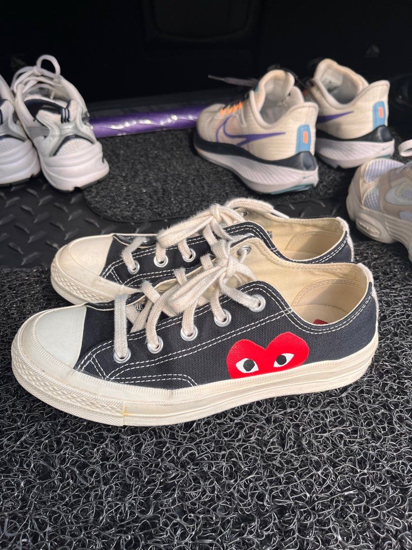 Converse CDG Play Low Cut, Women's Fashion, Footwear, Sneakers on Carousell