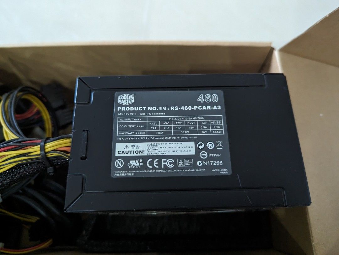 Cooler master PSU 460w, Computers & Tech, Parts & Accessories, Other ...