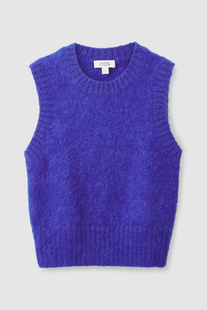 COS Mohair Knitted Vest, Women's Fashion, Tops, Sleeveless on Carousell