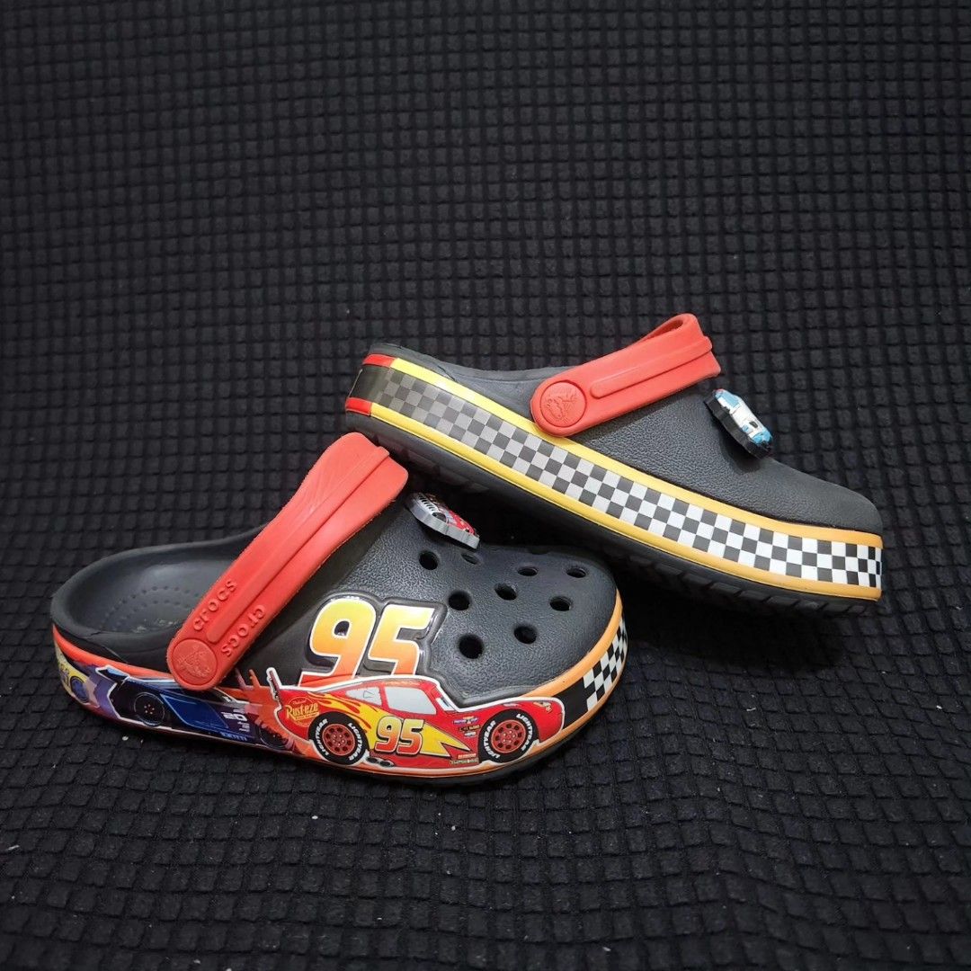 Crocs Lightning McQueen, Babies & Kids, Babies & Kids Fashion on Carousell