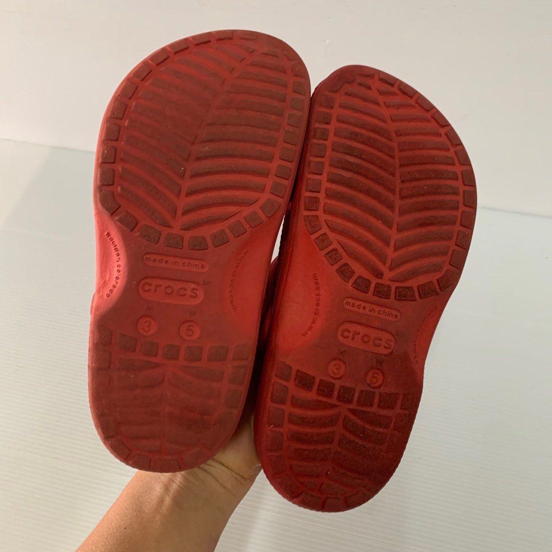 Crocs Red Shoes, Men's Fashion, Footwear, Flipflops and Slides on Carousell