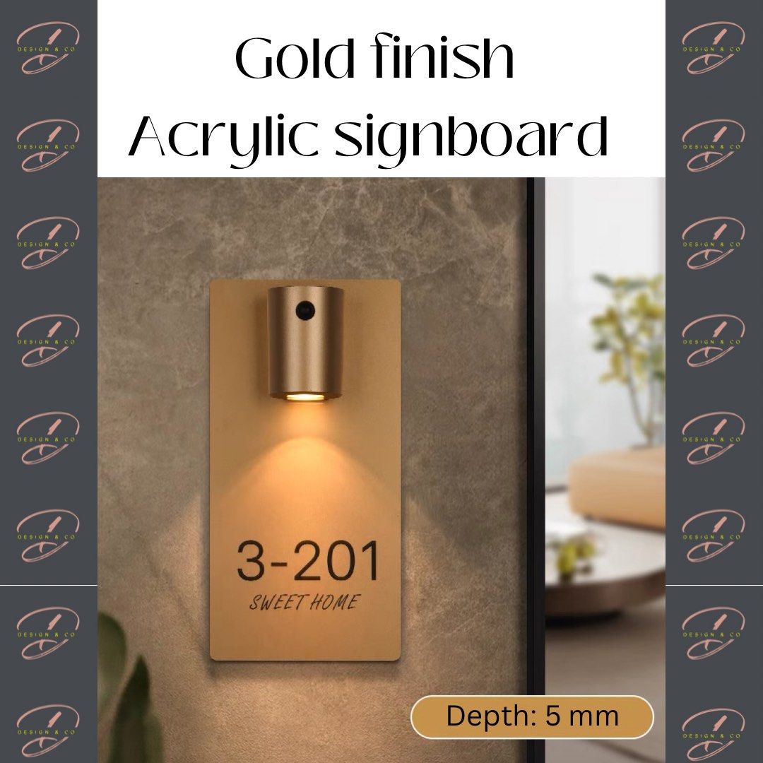 Custom Door Signs/ Unit Number plates / Company name Signs /HDB door ...