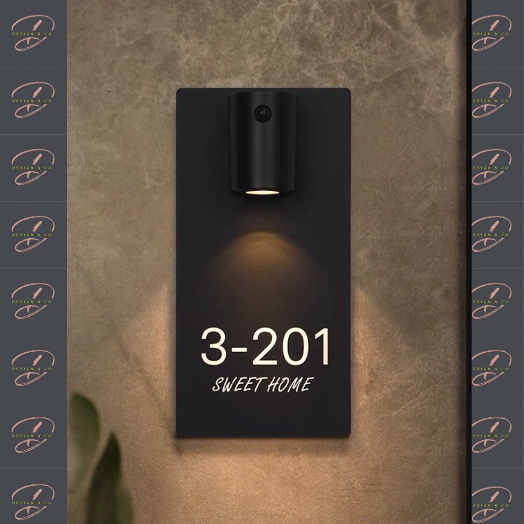 Custom Door Signs/ Unit Number plates / Company name Signs /HDB door ...