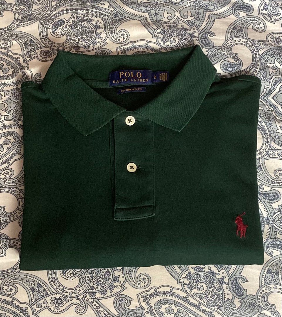 Customs Fit Large Polo Ralph Lauren dark green Pima Cotten, Men's ...