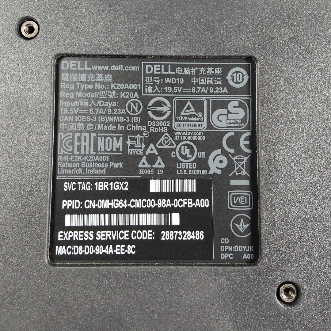 Dell Docking Station WD19 180W, Computers & Tech, Parts & Accessories ...