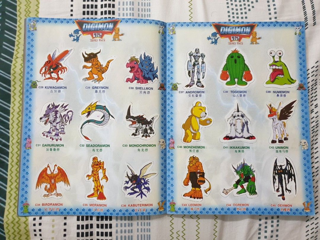 Digimon sticker book 02 rare vintage complete sticker, Hobbies & Toys ...