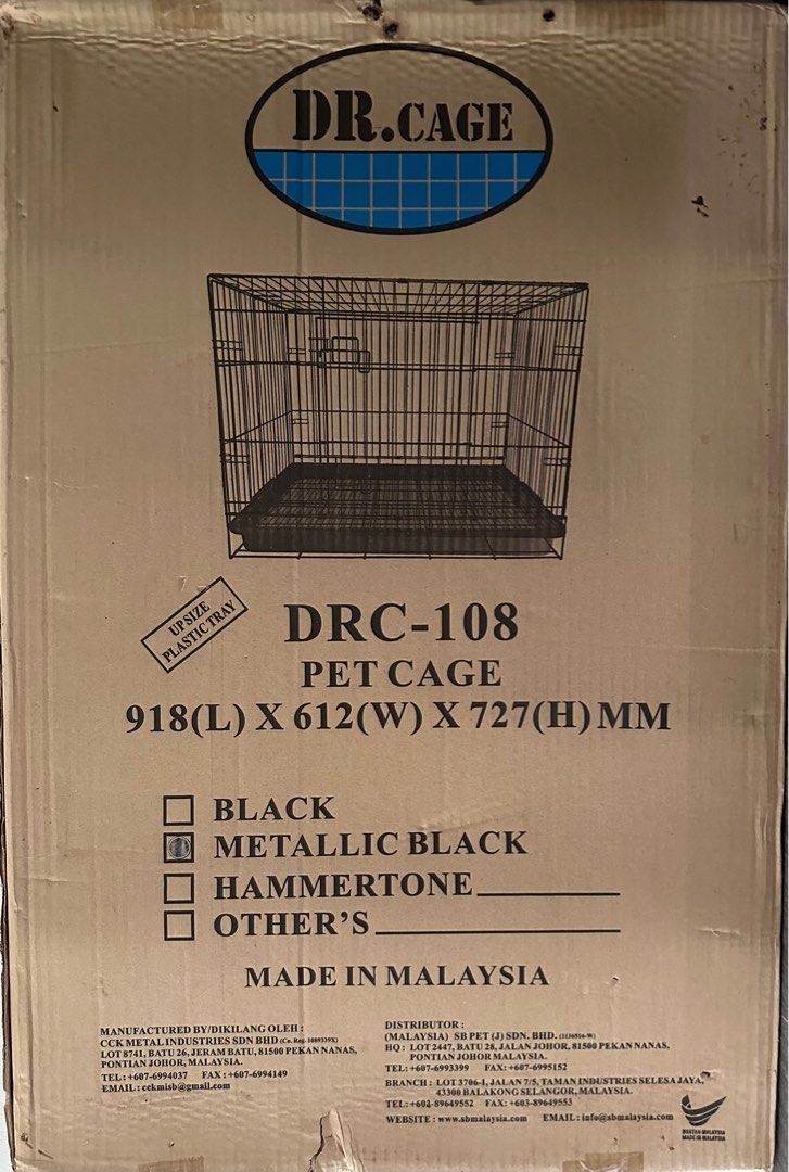 Brand New Dog Cage from Dr. Cage DRC-108 Wrought Iron with Powder ...
