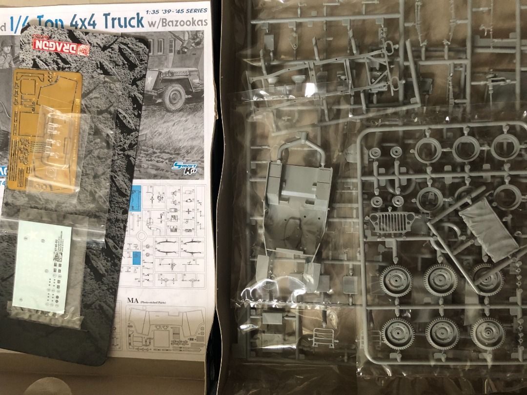 Dragon 威龍 1/35 Armored 1/4 Ton 4x4 truck w/Bazookas, 興趣及遊戲, 玩具 & 遊戲類 ...