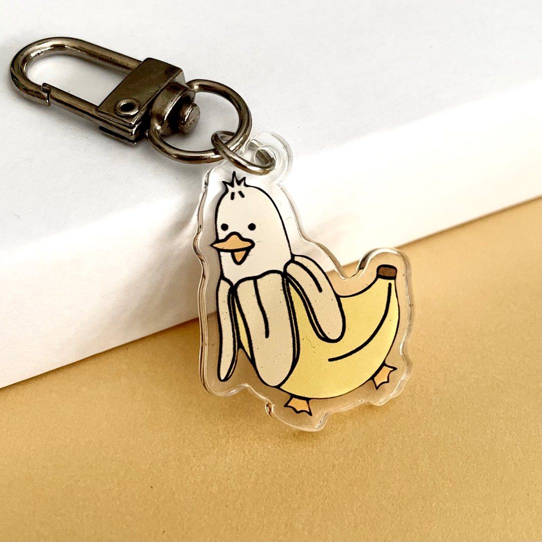 Duck Acrylic Keychains | Cute Duckies & Food | Ducks Boba Tea Bubble ...