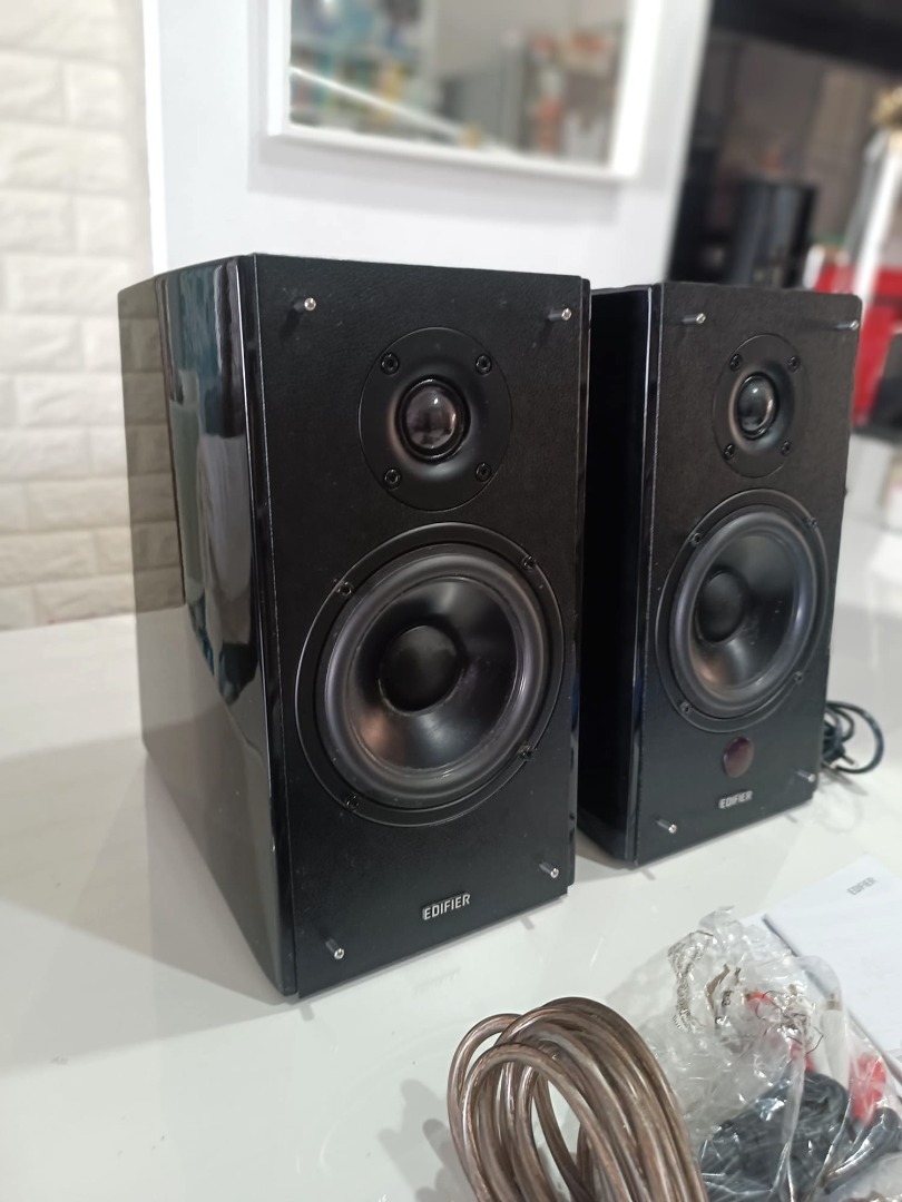 Edifier R2000DB Active Bookshelf Bluetooth Speakers, Piano Black, Audio ...