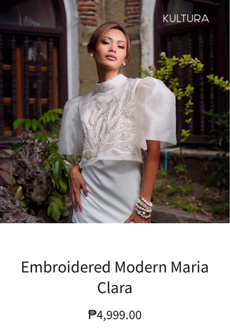 Embroidered Modern Filipiniana / Maria Clara, Women's Fashion, Tops ...