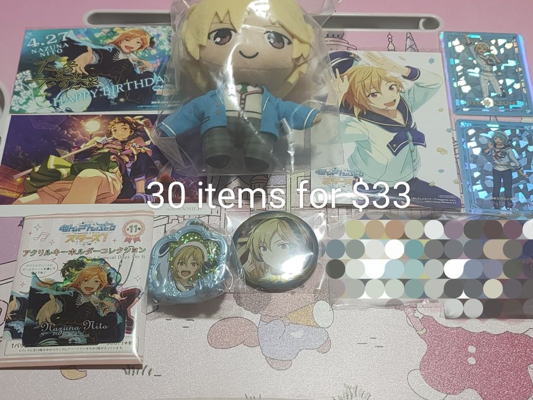 Ensemble Stars Rabbits Set (Nui, Postcard, Bromide, Badges, Pikwiz ...