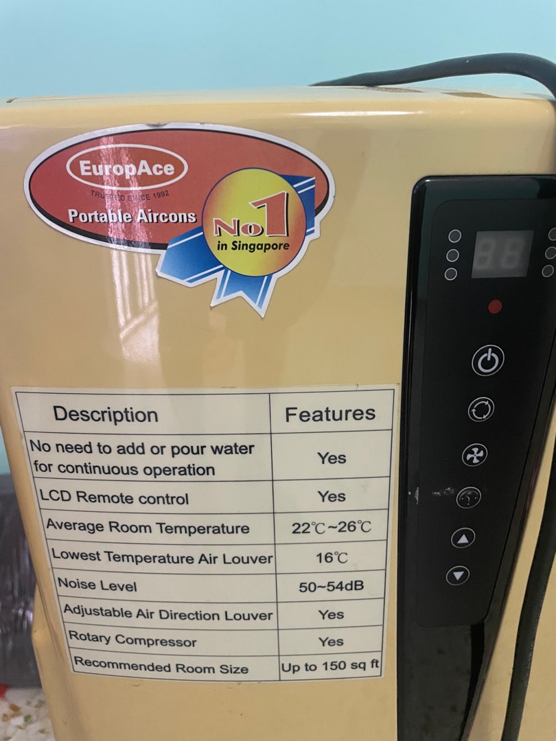 Europace Portable Aircon, TV & Home Appliances, Air Conditioners ...