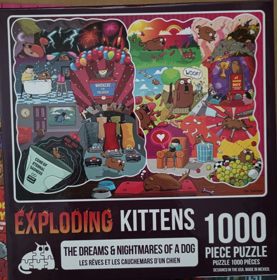 Exploding Kittens Puzzle 1000 pieces, Hobbies & Toys, Toys & Games on ...