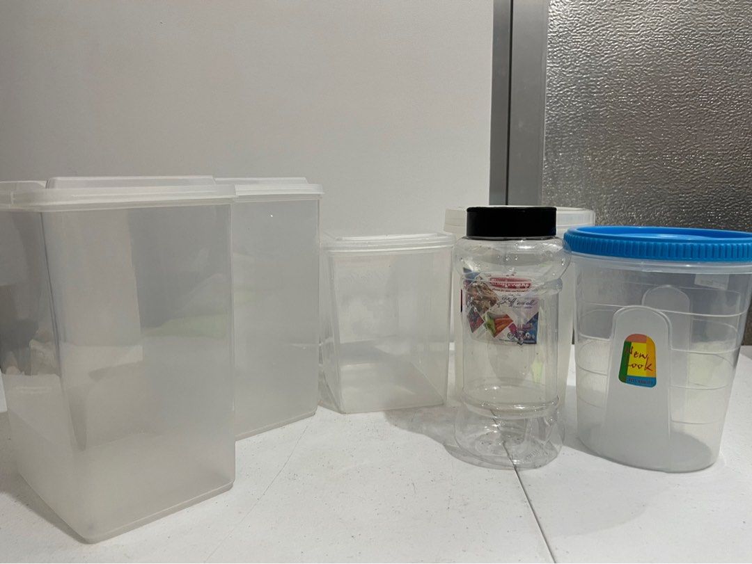 BUNDLE OF 6 Food Canister/Storage/Lalagyanan, Furniture & Home Living ...