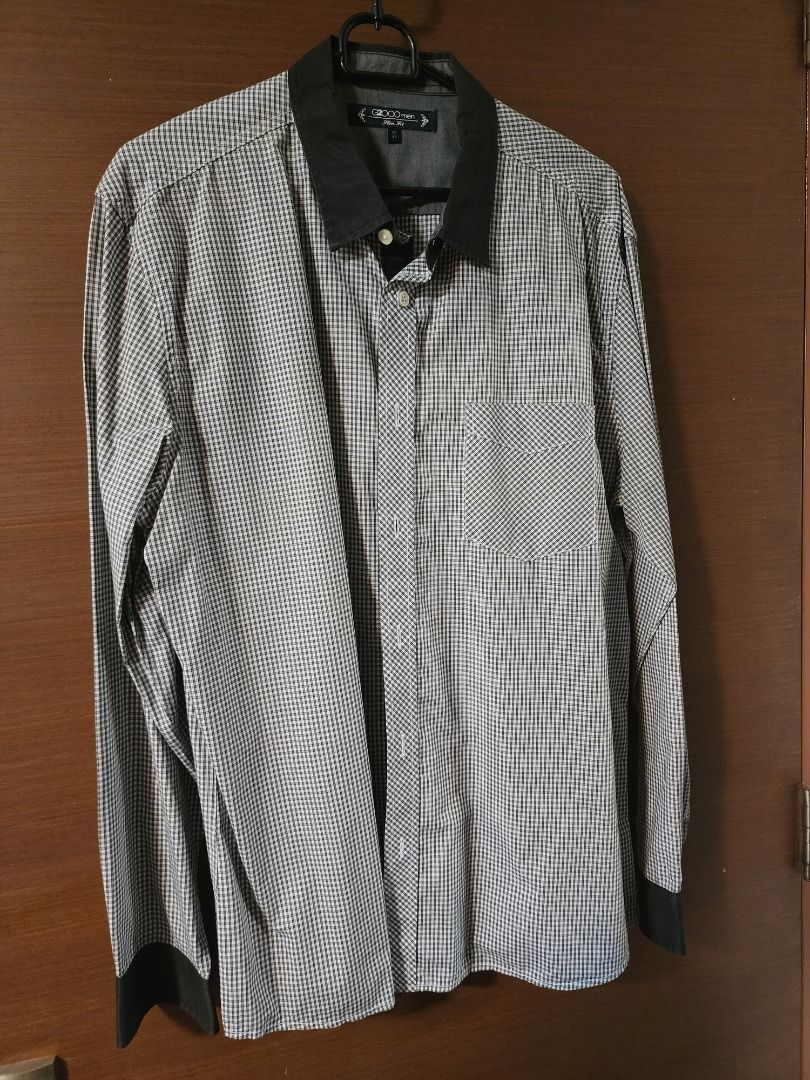 G2000 men slim fit long sleeve shirt (2 pieces), Men's Fashion, Tops ...
